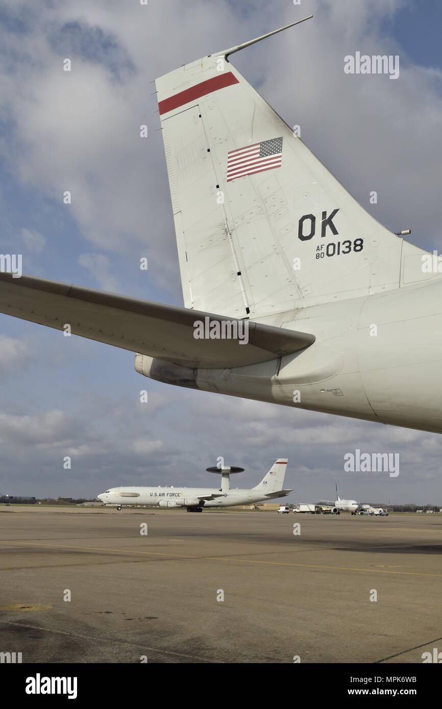 The static tail of an E-3G Airborne Warning and Control System aircraft ...
