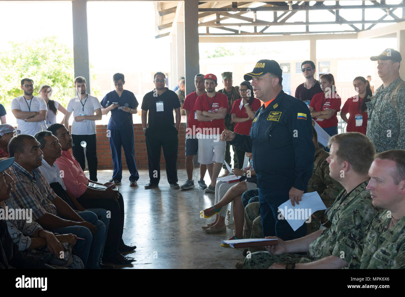U.S. and Columbian military along with the U.S. Embassy, meet with ...