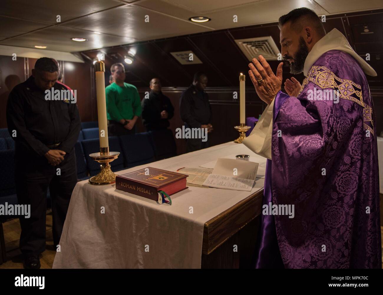 170322-N-KB401-035 ARABIAN GULF (March 22, 2017) Father Jean Michel ...