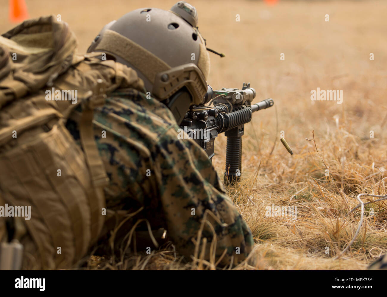 U.S. Marine Corporal Dominic Lopez, Reconnaissance Marine, with 3D ...