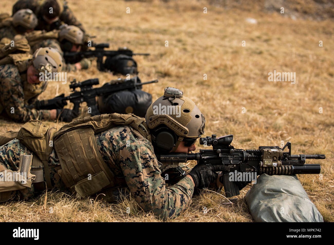 U.S. Marines with 3D Reconnaissance Battalion, 3D Marine Division, III ...