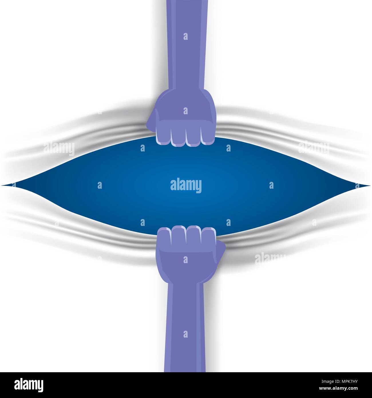 Hand hold white blue Stock Vector Images - Alamy