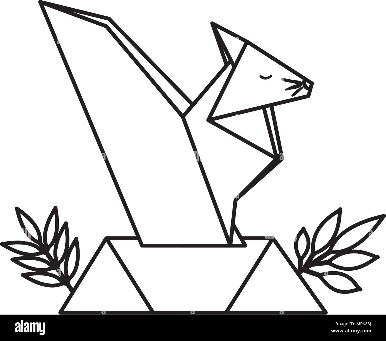 chipmunk origami paper in the field Stock Vector Image & Art - Alamy