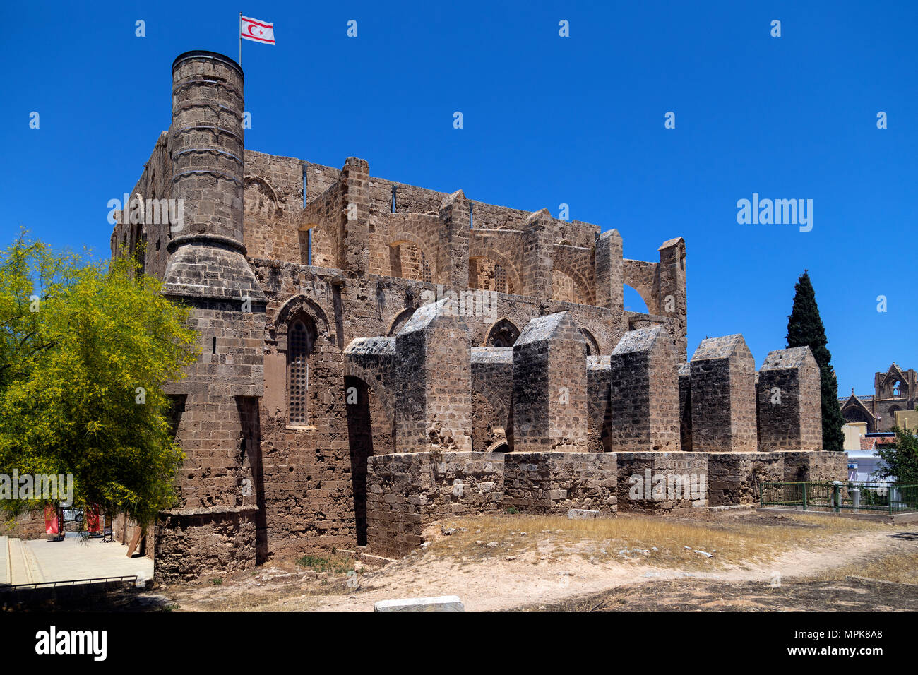 The ruins of St Peter and St Paul Church in the city of Famagusta in ...