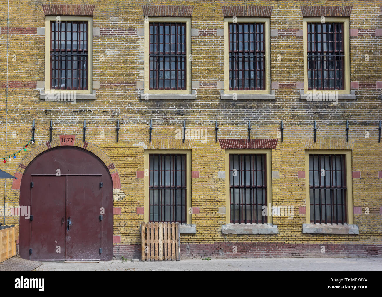 Door and windows of the former prison in Leeuwarden, Netherlands Stock ...