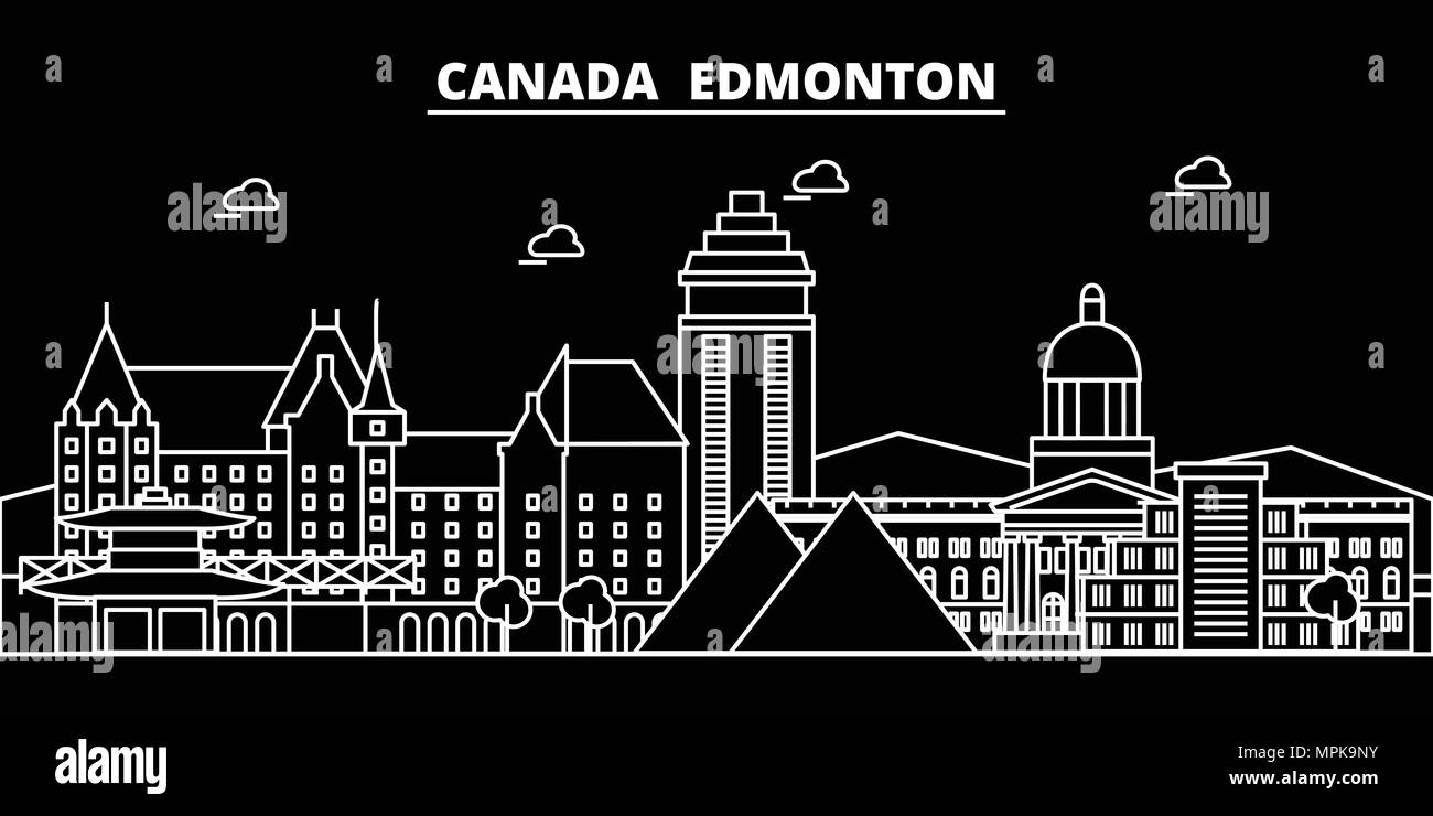 Edmonton silhouette skyline. Canada - Edmonton vector city, canadian ...