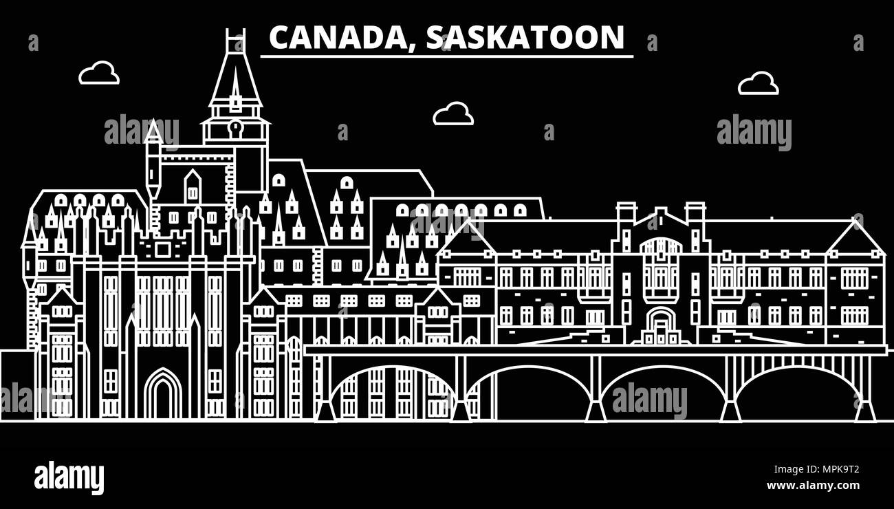 Saskatoon Silhouette Skyline Canada Saskatoon Vector City Canadian