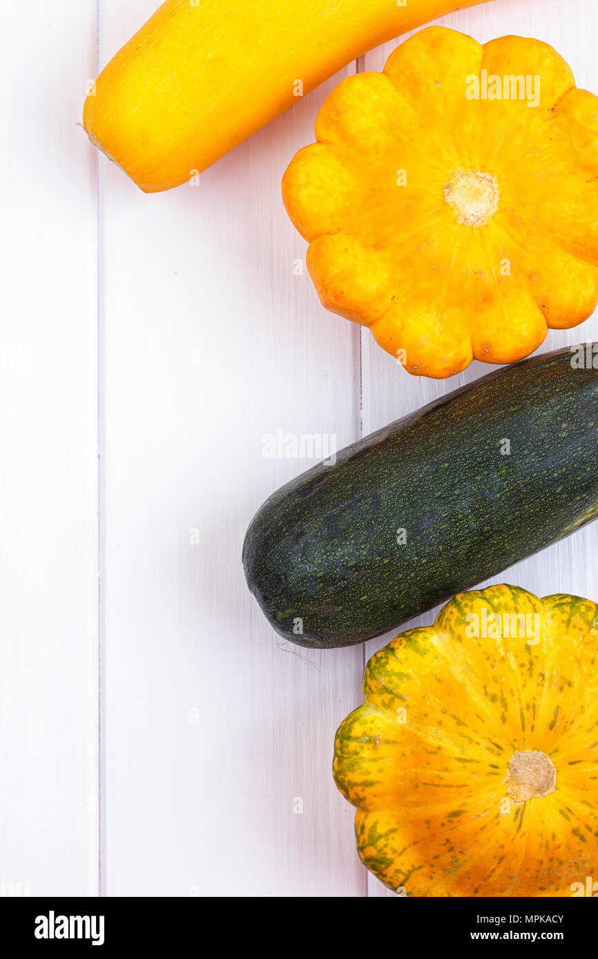 Group of autumn squash over a white background Stock Photo - Alamy