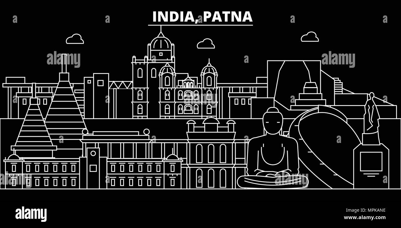 Patna silhouette skyline. India - Patna vector city, indian linear ...