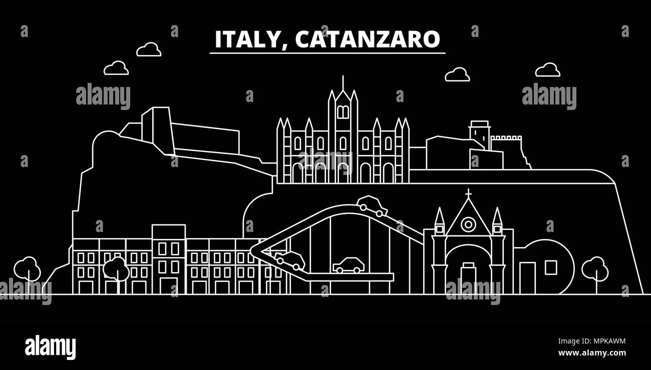 Catanzaro silhouette skyline. Italy - Catanzaro vector city, italian ...