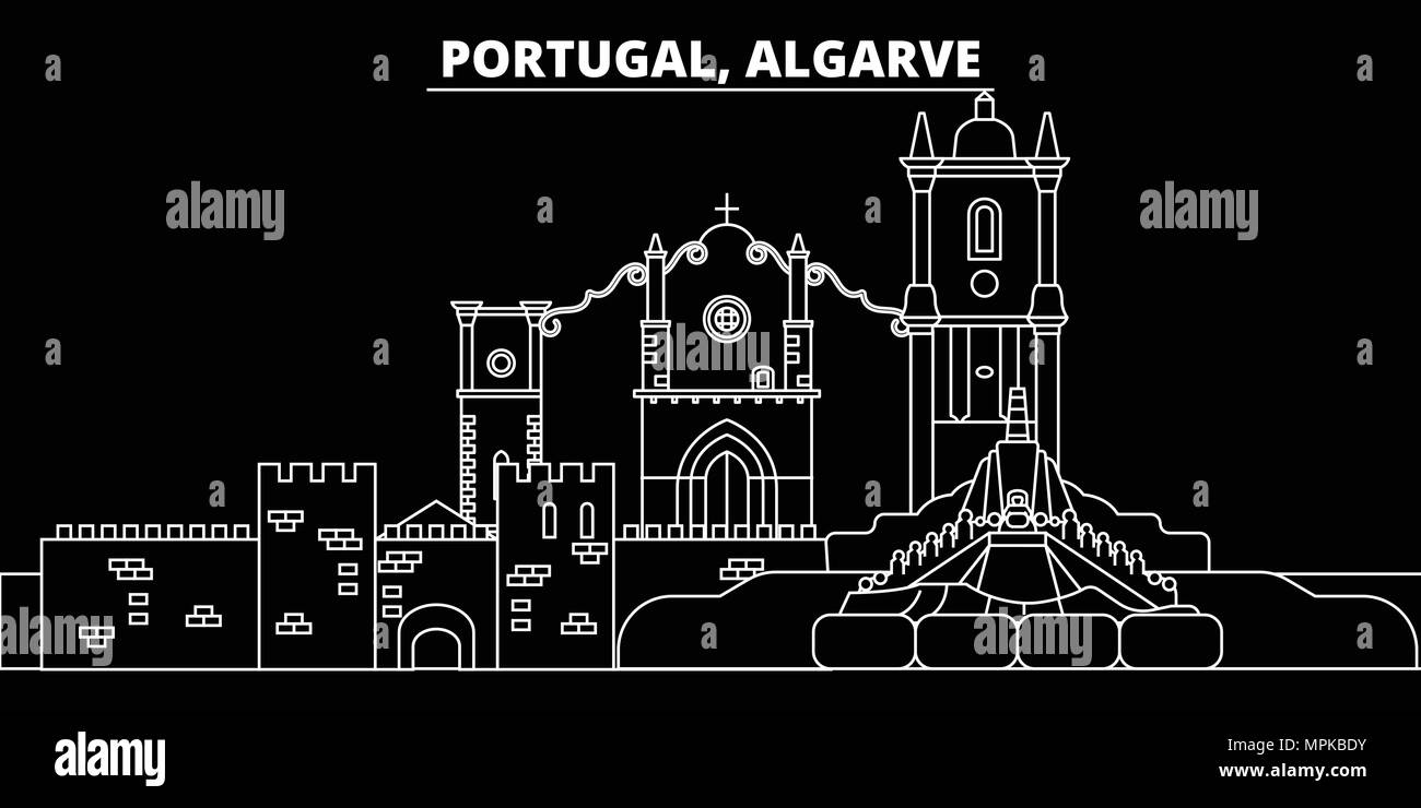 Vintage map of the algarve Stock Vector Images - Alamy