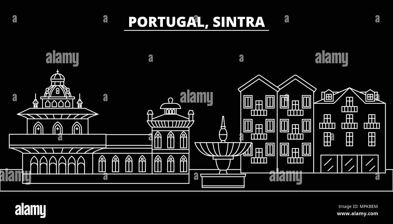 Sintra silhouette skyline. Portugal - Sintra vector city, portuguese ...