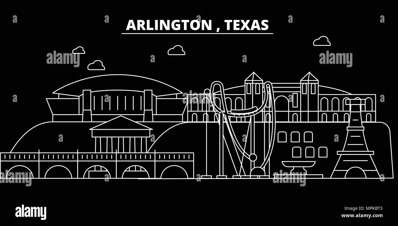 Arlington silhouette skyline. USA - Arlington vector city, american ...