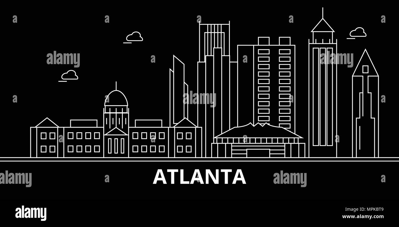 Atlanta Skyline Vector Atlanta Skyline PNG, Vector, PSD, And Clipart