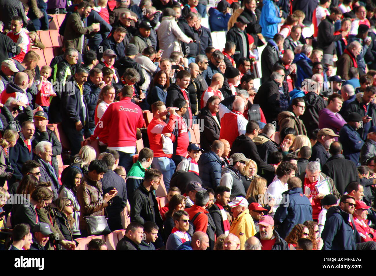 The crowd at a London soccer match Stock Photo - Alamy