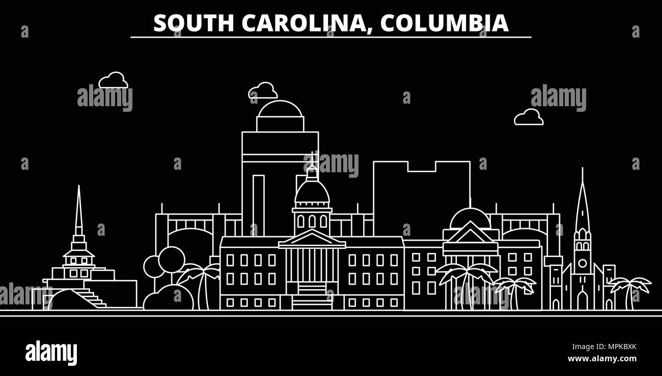 Columbia silhouette skyline. USA - Columbia vector city, american ...