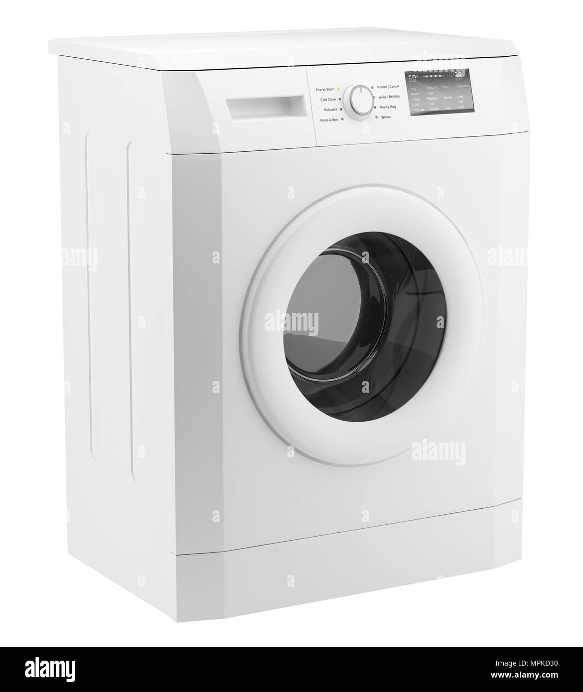 modern washing machine isolated on white background. 3d illustration ...