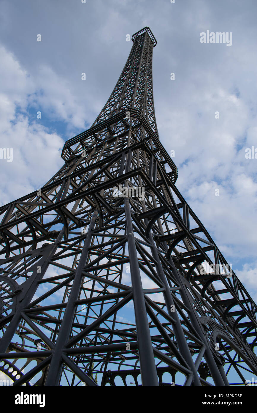 Tower in Filiatra (small Eiffel tower copy), Peloponissos, Greece Stock ...