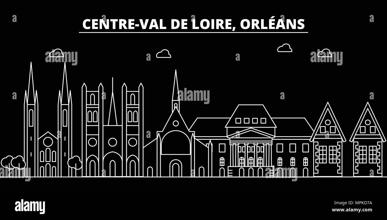 Orleans silhouette skyline. France - Orleans vector city, french linear ...