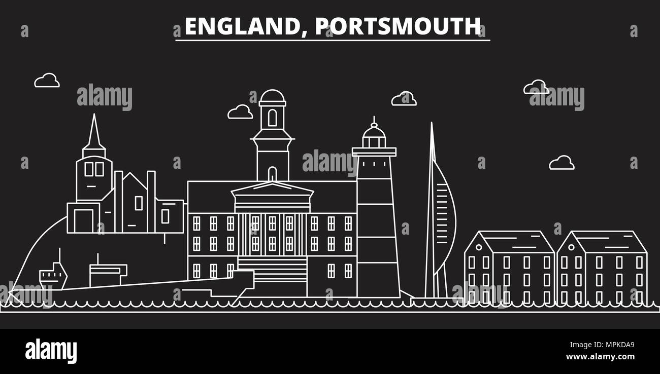 Vintage map of portsmouth Stock Vector Images - Alamy