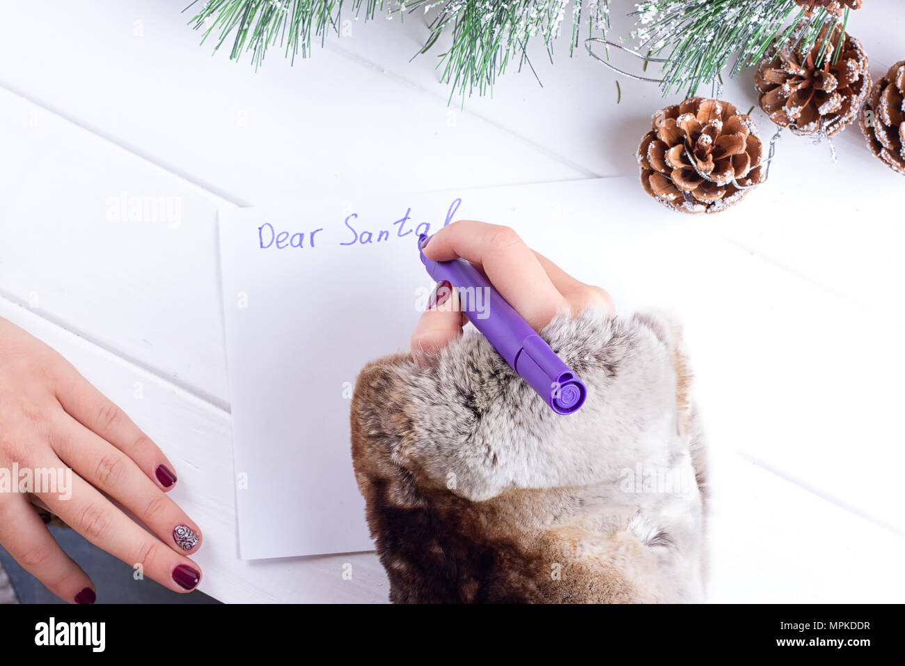 Woman writing dreams wishes hi-res stock photography and images - Alamy