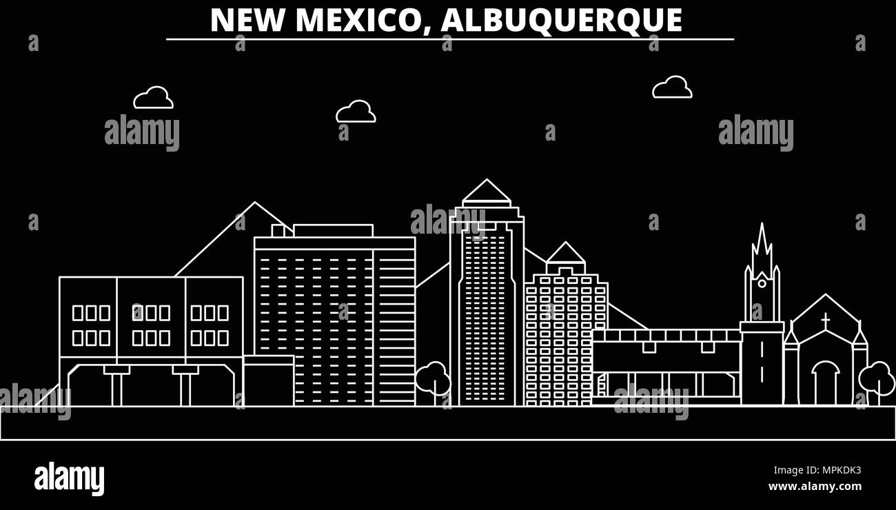 Albuquerque silhouette skyline. USA - Albuquerque vector city, american ...