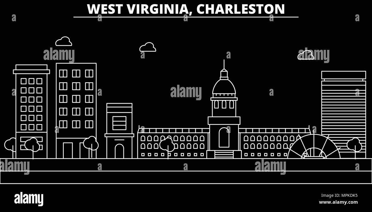 Charleston silhouette skyline. USA - Charleston vector city, american ...