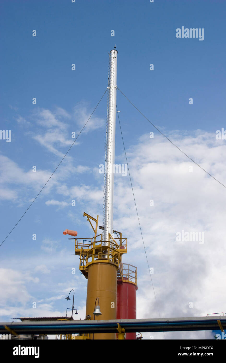 Steam Rises From A Smokestack On a Factory Stock Photo - Alamy