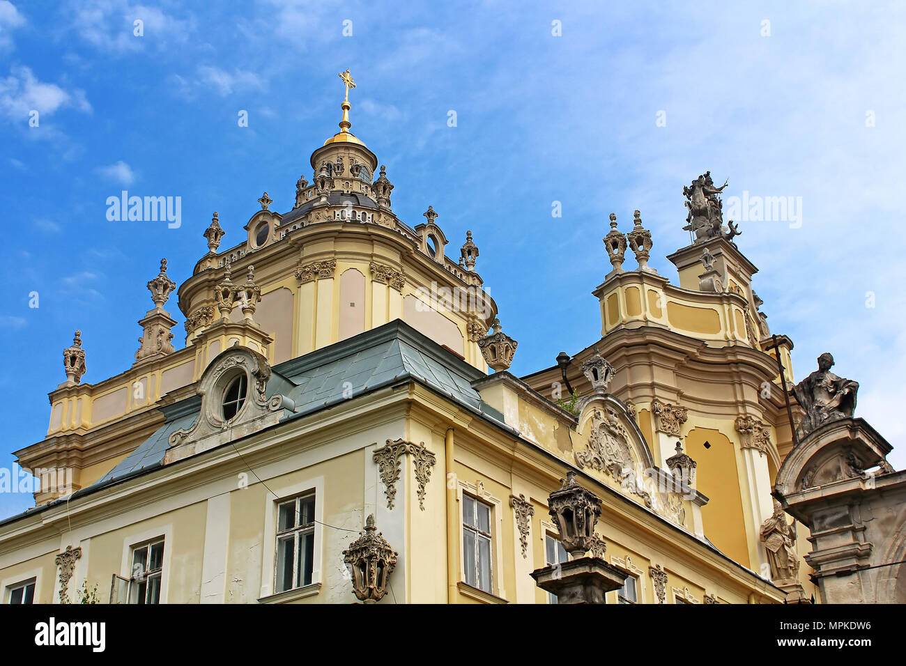 St. George's Cathedral, a baroque-rococo cathedral in the city of Lviv ...