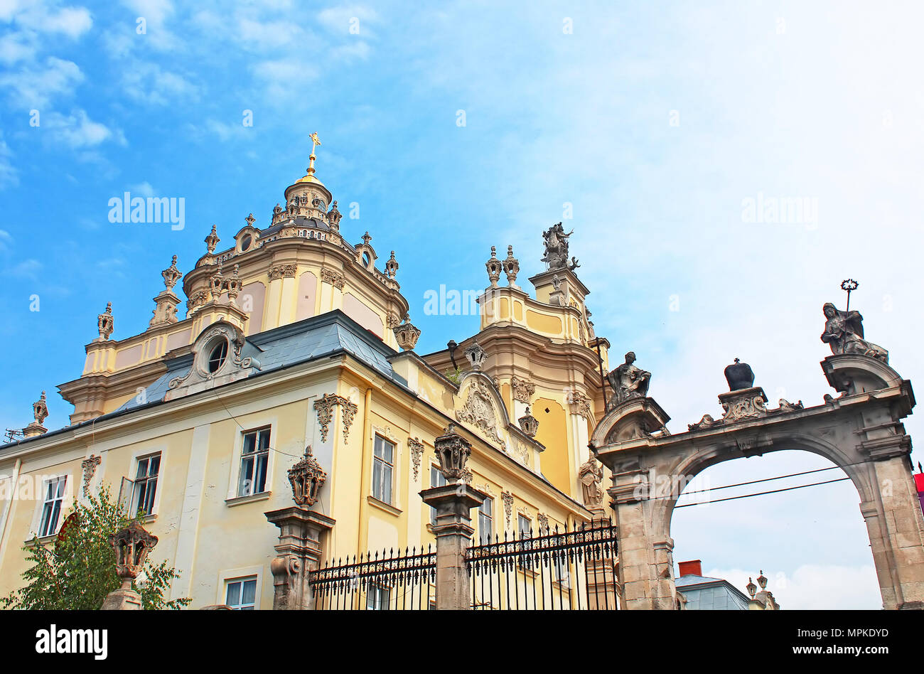 St. George's Cathedral, a baroque-rococo cathedral in the city of Lviv ...