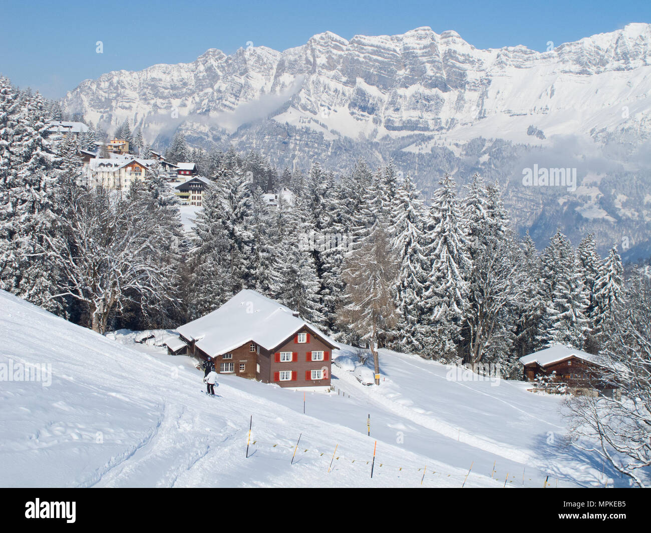 Winter in the swiss alps, Switzerland Stock Photo - Alamy