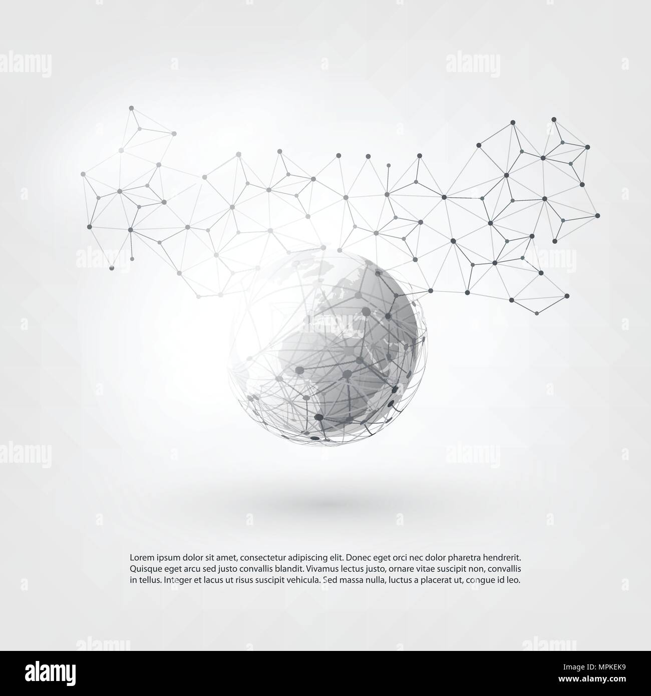 Abstract Cloud Computing and Global Network Connections Concept Design ...