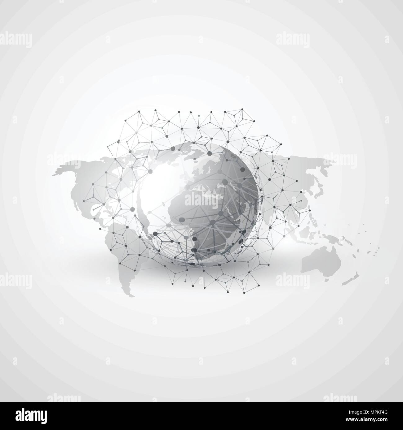 Cloud Computing and Networks Concept with World Map - Global Digital ...