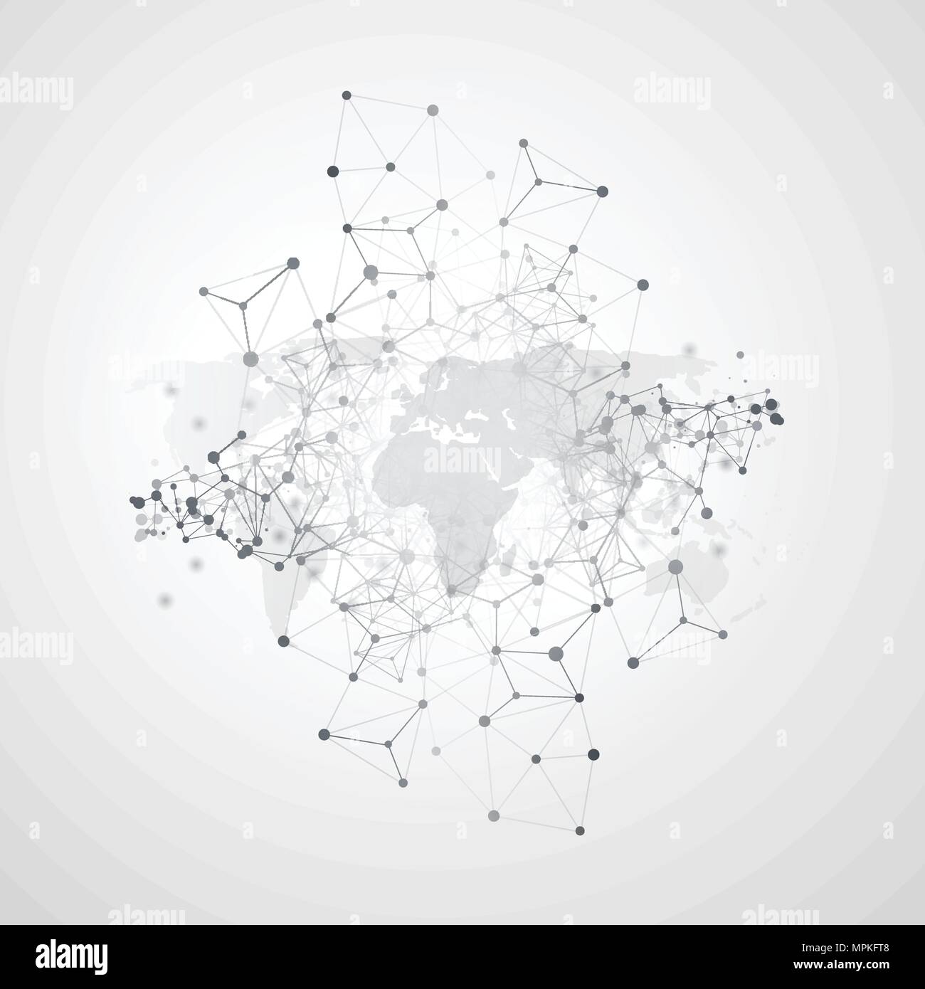 Cloud Computing And Networks With World Map Abstract Global Digital
