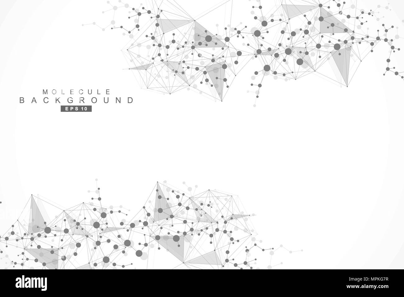 Structure molecule and communication. Dna, atom, neurons. Scientific ...