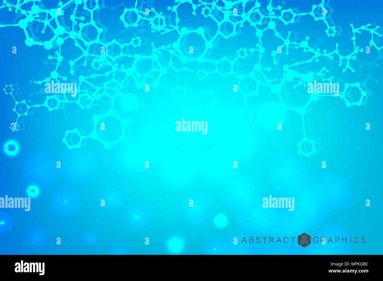 Hexagonal Abstract Background Big Data Visualization Global Network