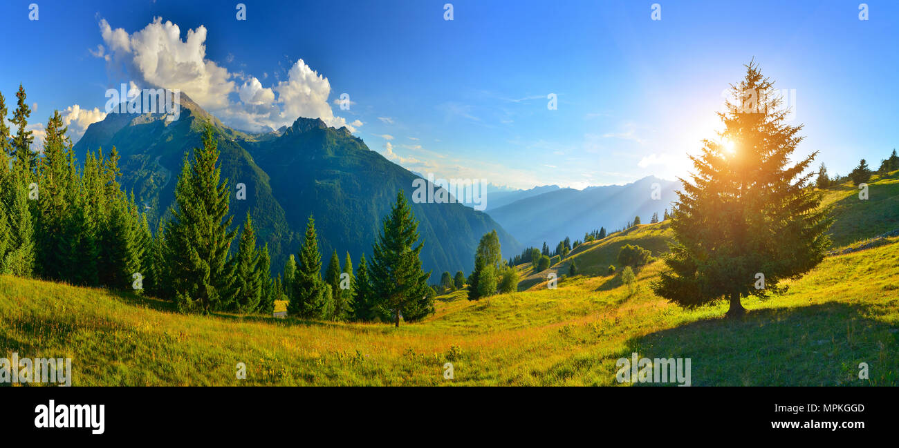 Evening alps hi-res stock photography and images - Alamy
