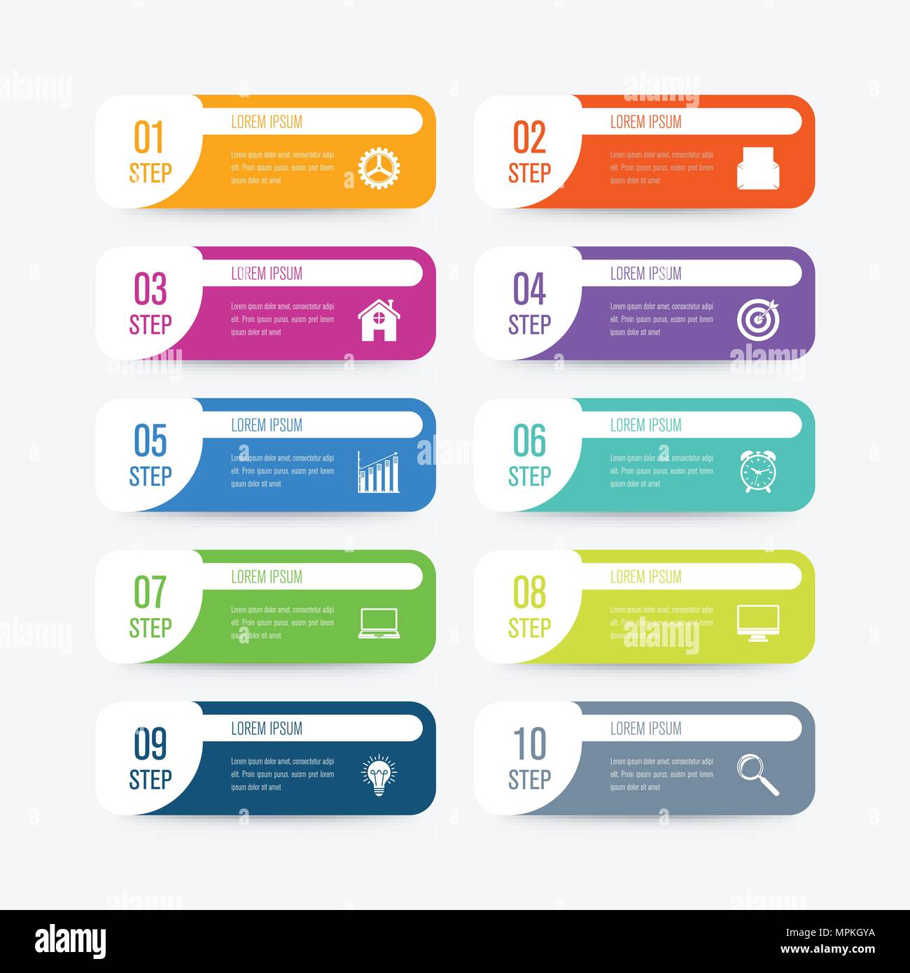 Vector illustration infographics 10 options Stock Vector Image & Art ...