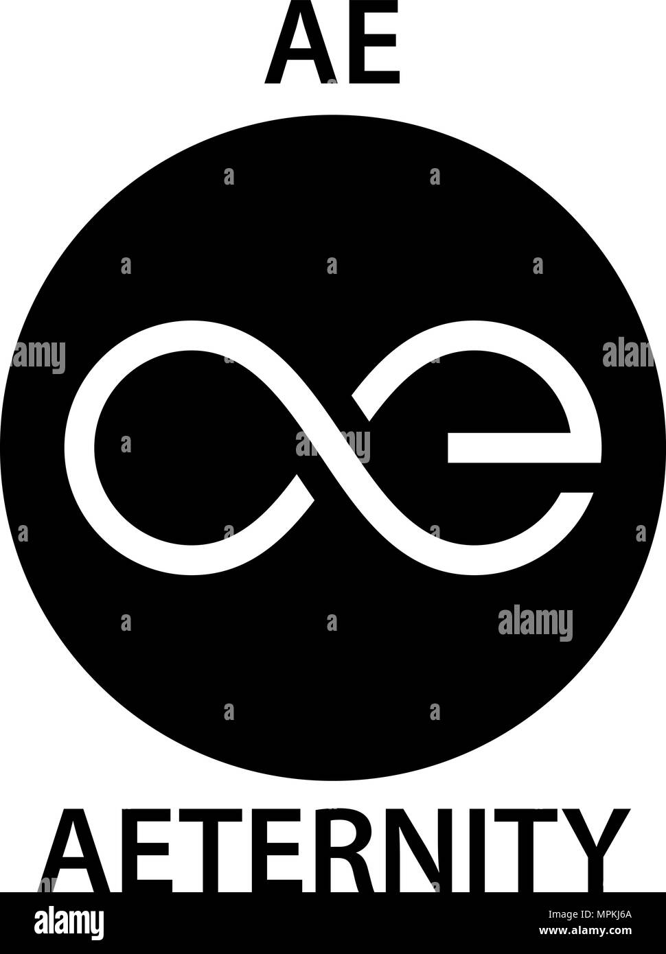 Aeternity Coin cryptocurrency blockchain icon. Virtual electronic ...