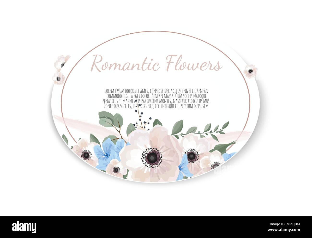 Vector set. Vintage labels with flowers. Frame border with copy space ...