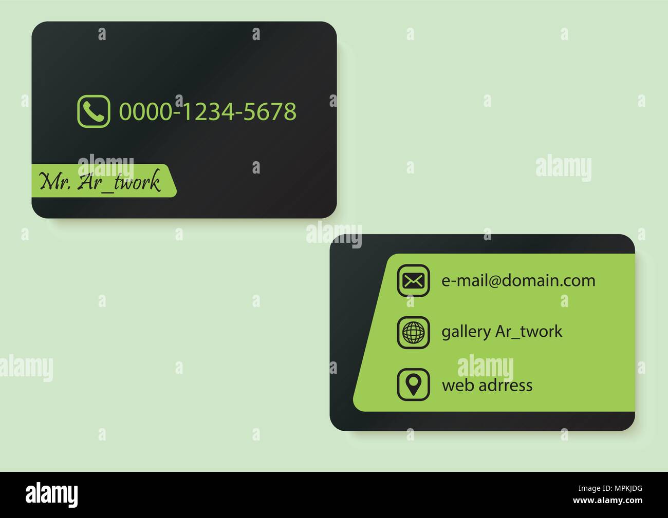 Business card personality Stock Vector Images - Alamy