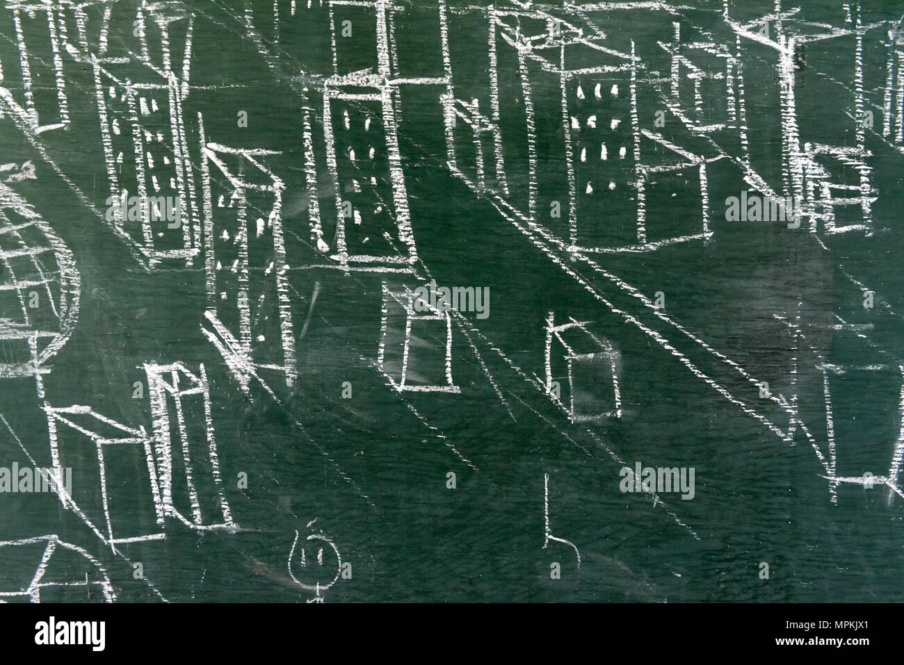 Blackboard in the classroom for writing text Stock Photo - Alamy