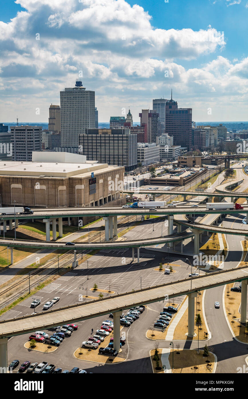Aerial view of downtown Memphis, Tennessee Stock Photo - Alamy