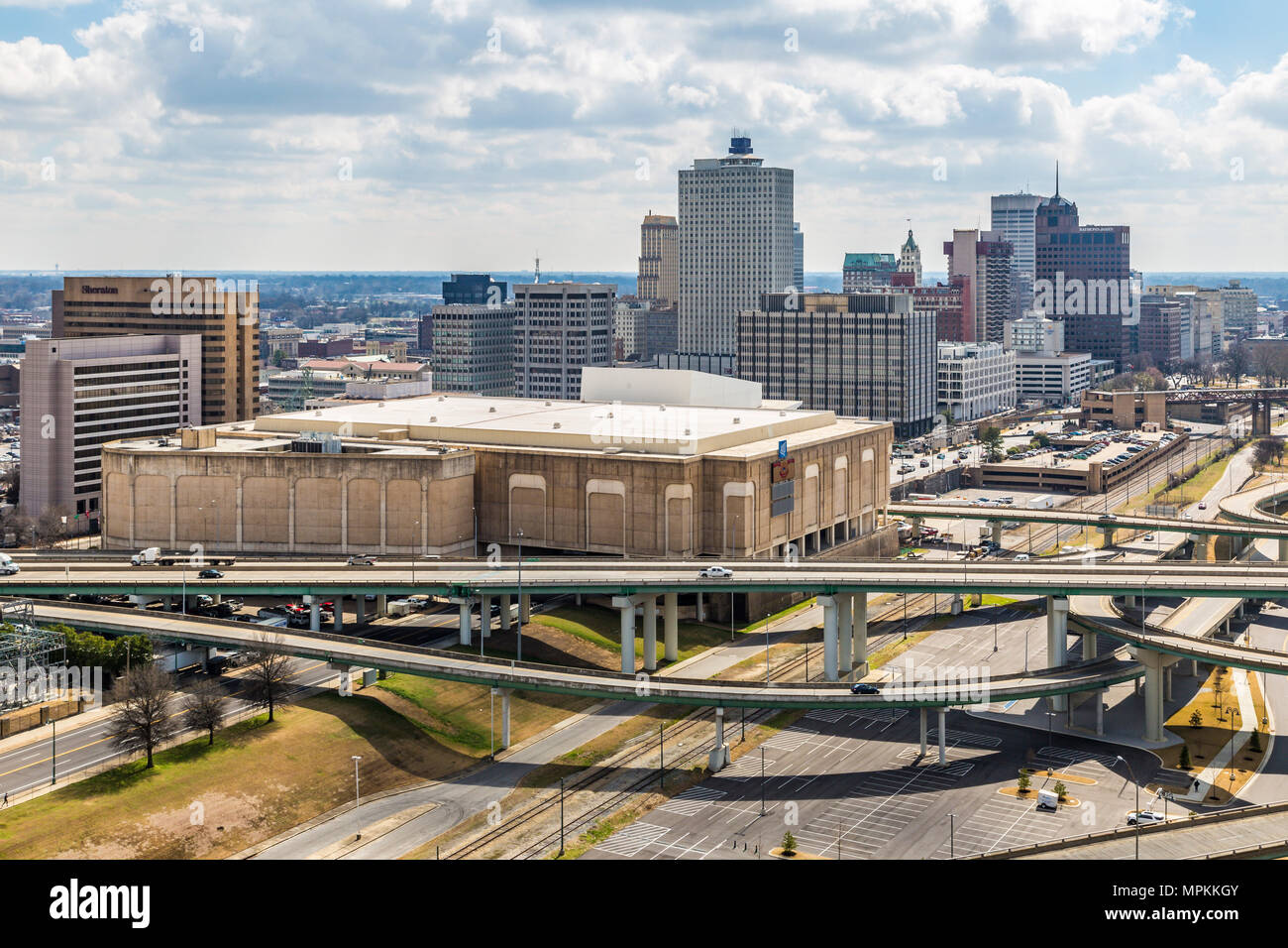Aerial view of downtown Memphis, Tennessee Stock Photo - Alamy