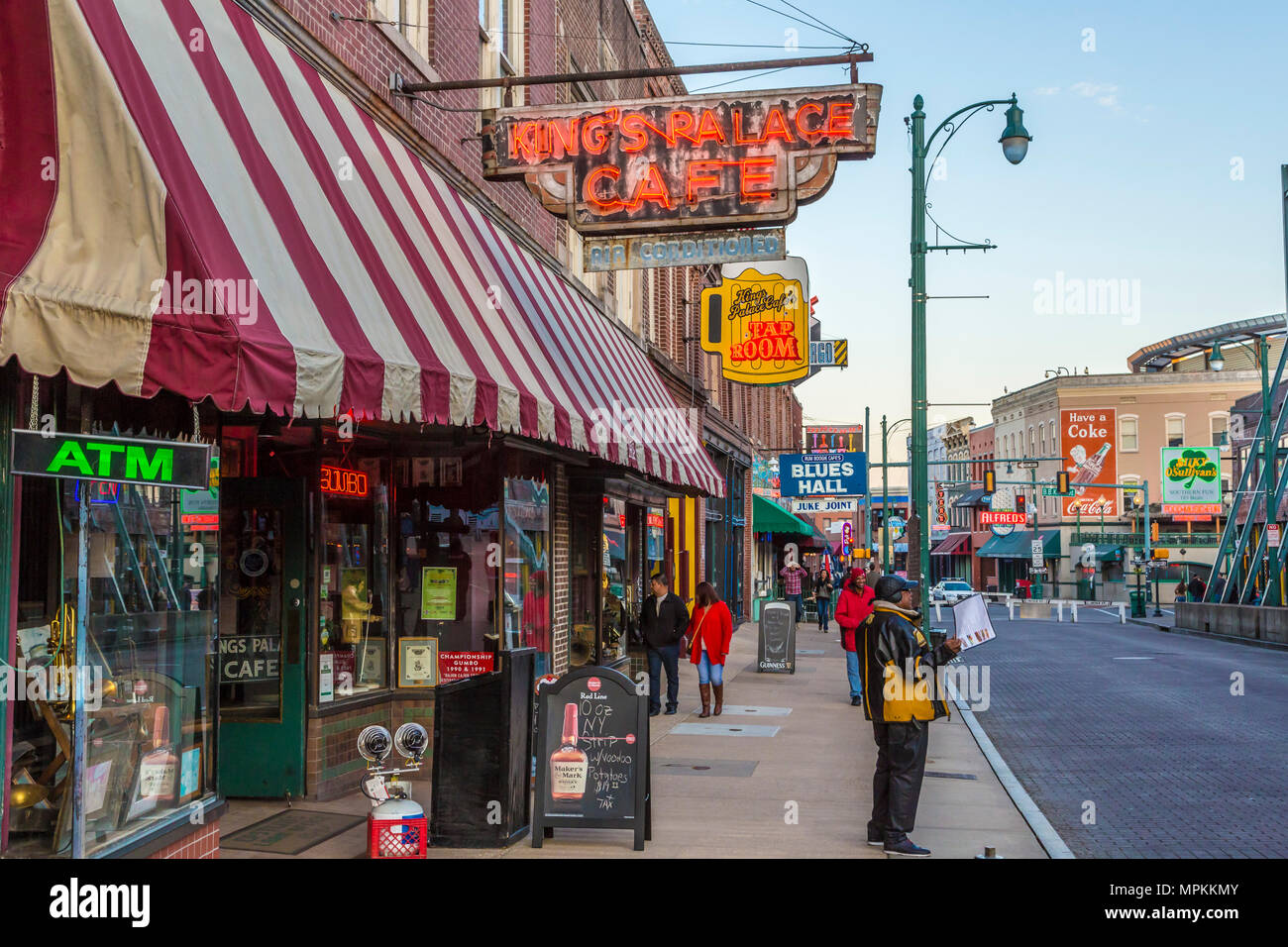 Historic Beale Street, known as the Home of the Blues in Memphis ...