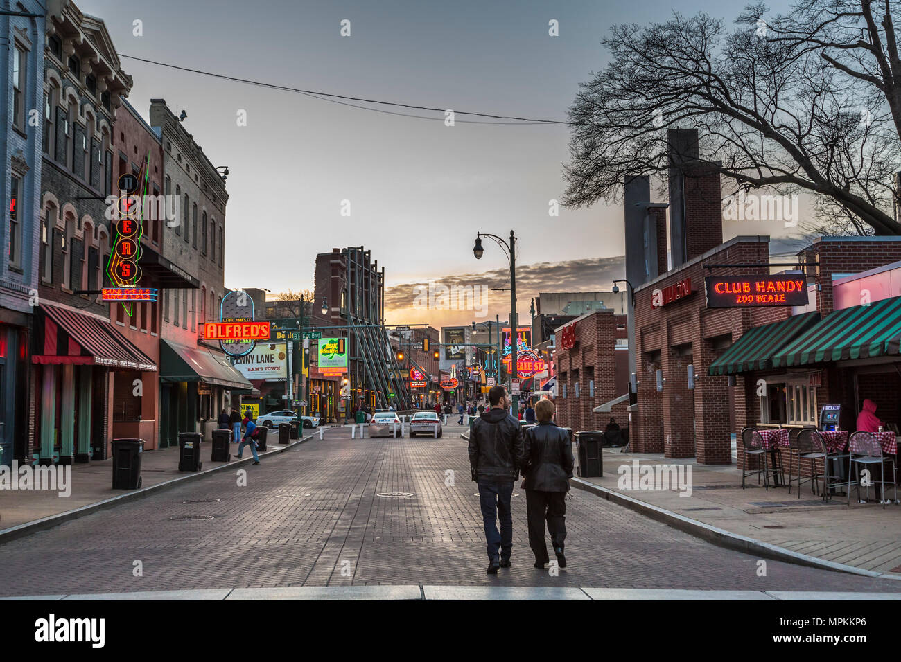 Historic Beale Street, known as the Home of the Blues in Memphis ...