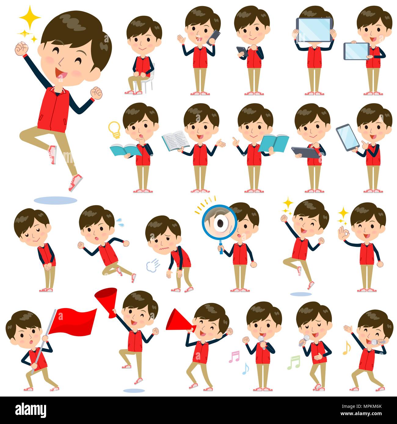 Store staff red uniform men 2 Stock Vector Image & Art - Alamy