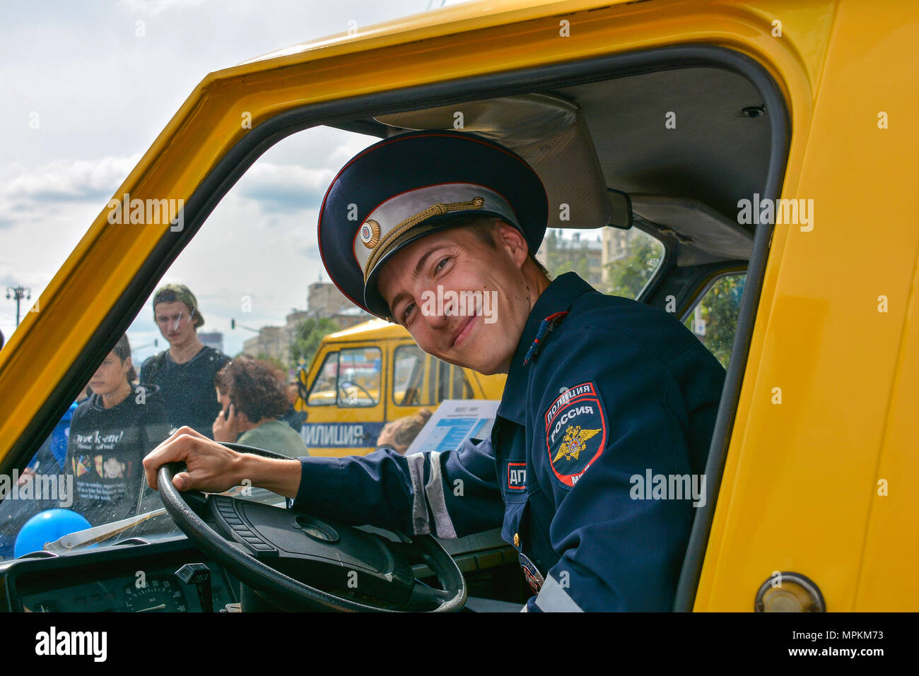 Moscow police car hi-res stock photography and images - Alamy