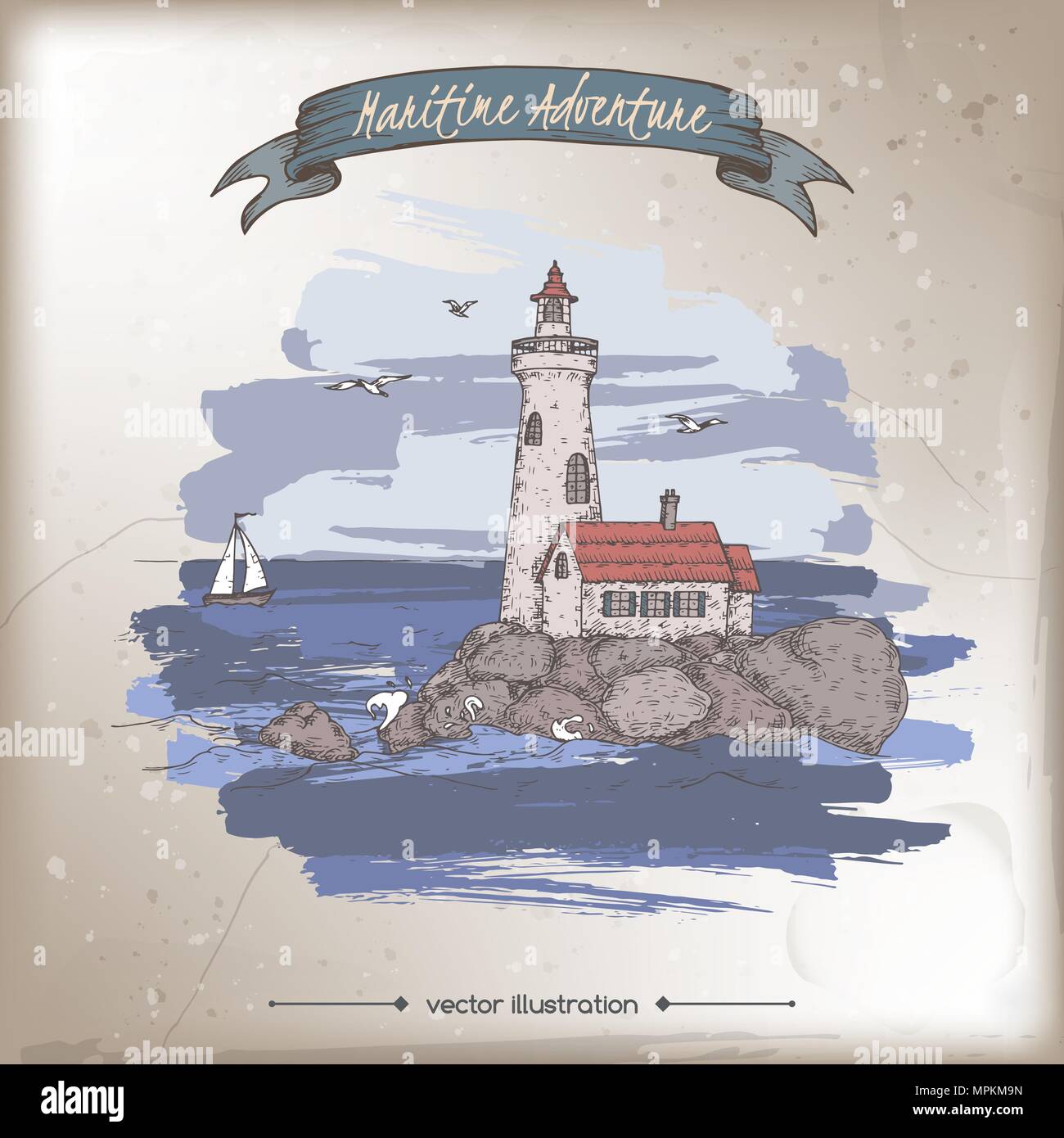 Lighthouse Drawing Color