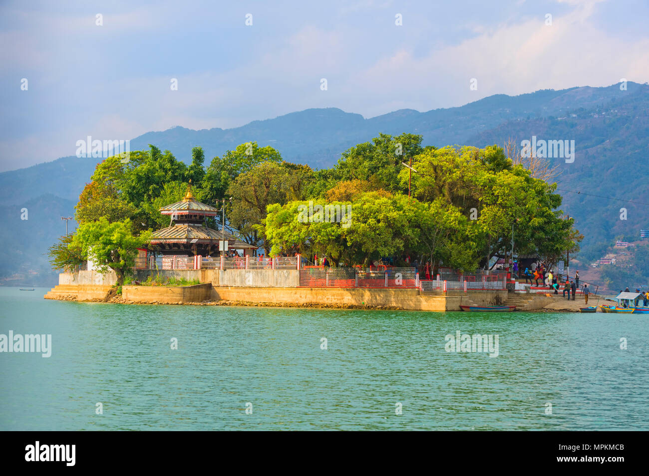 Island on Phewa Lake, Pokhara, Nepal Stock Photo - Alamy